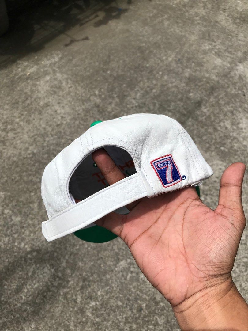 Vintage 7up Shoot out Leather BasketBall Cap By LOGO 7 on Carousell