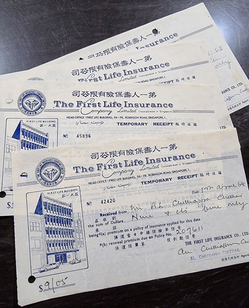 Vintage Insurance Receipt, Hobbies & Toys, Memorabilia & Collectibles ...