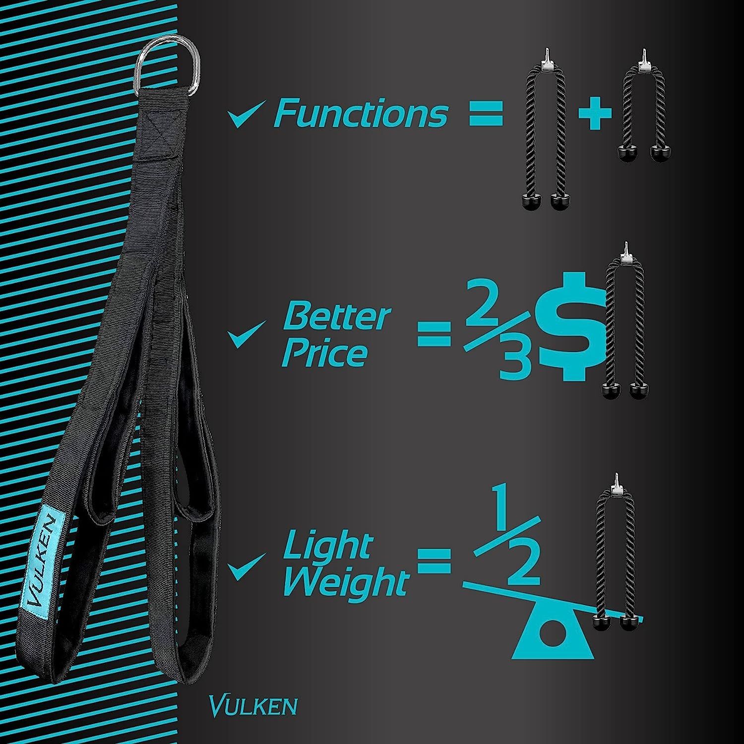 Vulken Tricep Rope Cable Attachment. 24 Inch & 17 Inch Two Lengths ...