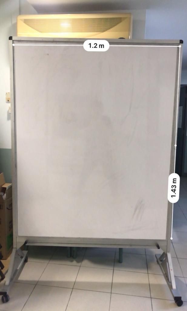 Whiteboard on Wheels 1.2m x 1.43m, Hobbies & Toys, Stationery & Craft ...