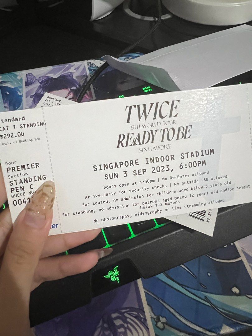 (WTS) Cat 1 Pen C Twice Ready to be World tour ticket, Tickets ...