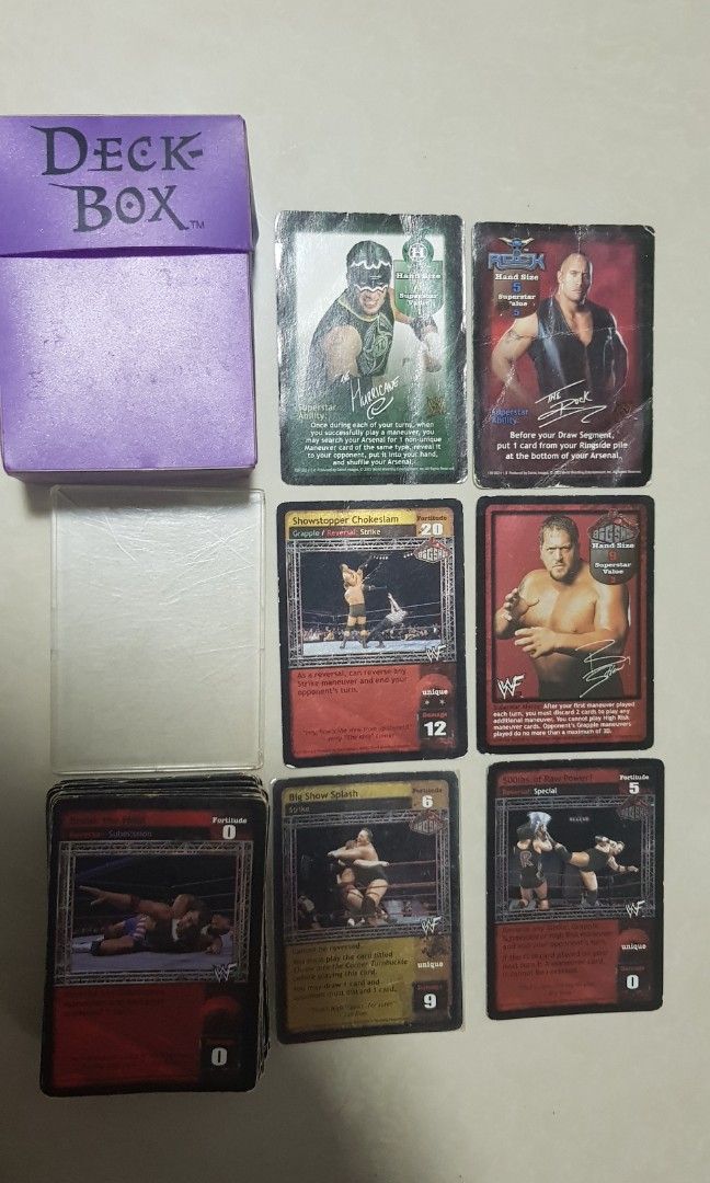 WWE Deck plus Big Show, The Rock, Hurricane Facecards, Hobbies & Toys ...