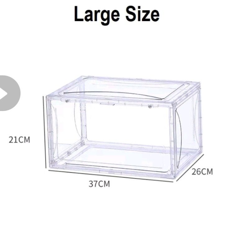100 % Clear Stackable Open Display Box, Men's Fashion, Footwear, Shoe ...
