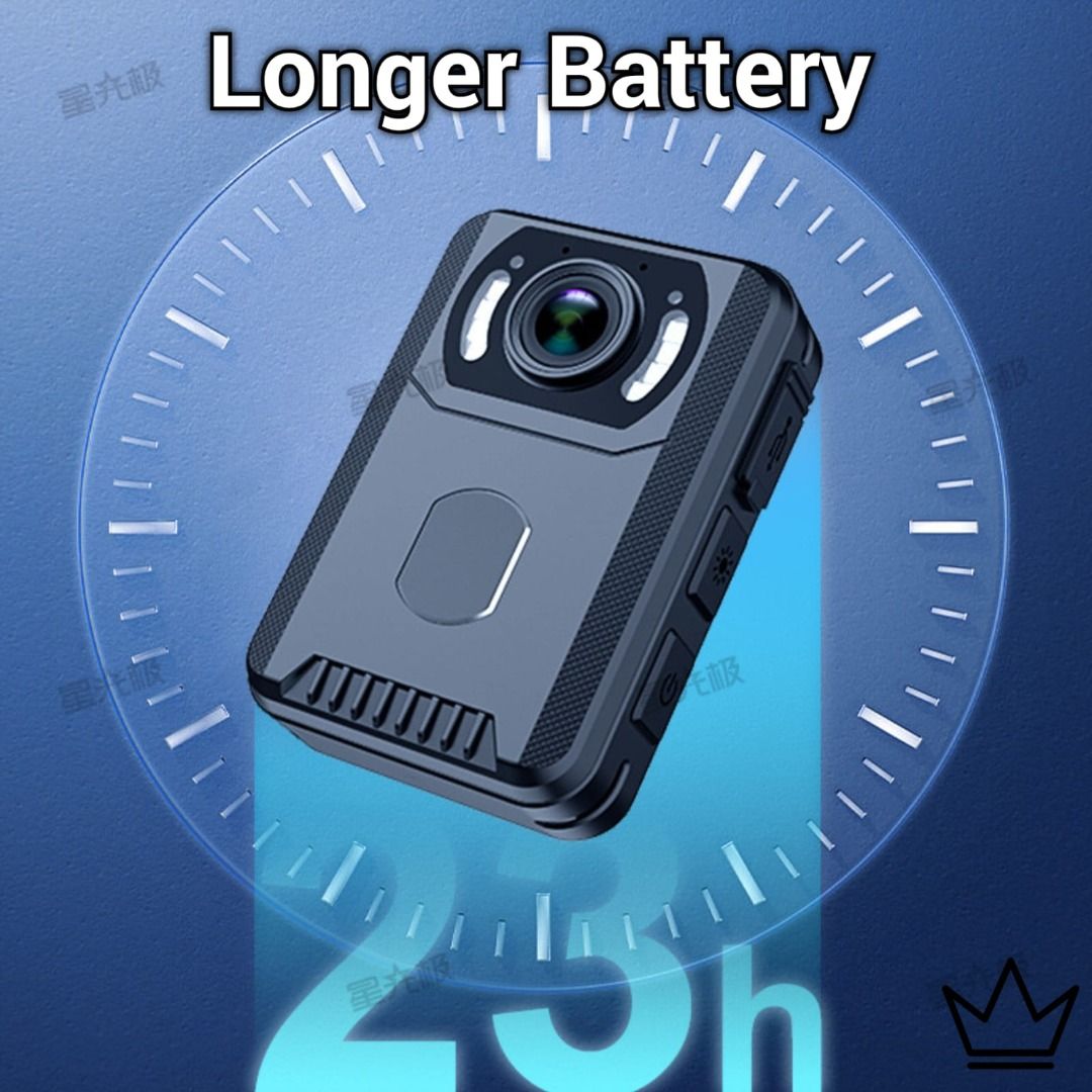 23Hours Body Worn Camera | Portable Cam for Security Guard Auxiliary ...