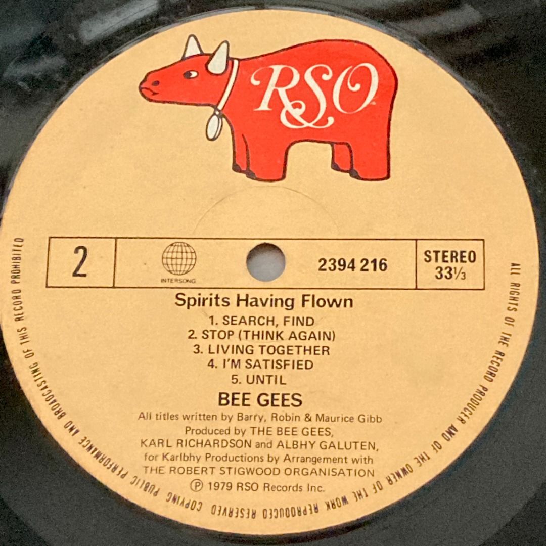 (3 for $25) Bee Gees Spirits Having Flown 12" Vinyl 1979 Singapore ...