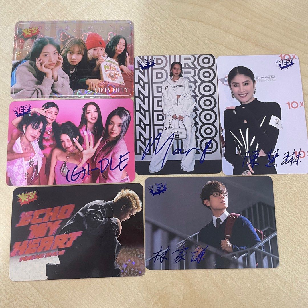 94期 YES CARD POKI 陳慧琳 MARF (G)I-DLE FIFTYFIFTY 林家謙 簽卡 閃卡, 興趣及遊戲, 收藏品及 ...