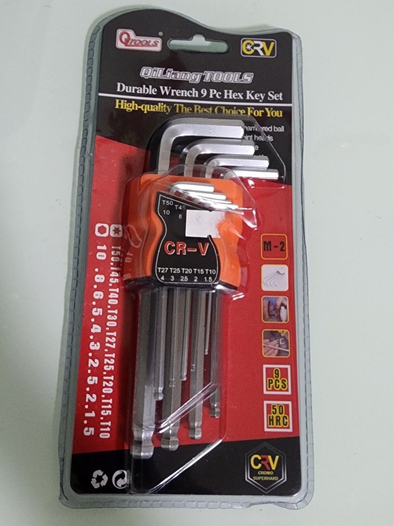9 Piece CRV Allen Hex Keys sets, Furniture & Home Living, Home ...