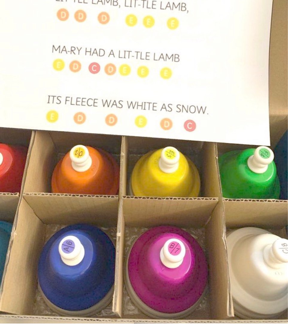 需訂 限量送譜及小樂器全新rainbow bell 音樂鐘 orff instrument 樂器, 興趣及遊戲, 音樂、樂器 & 配件, 樂器 ...