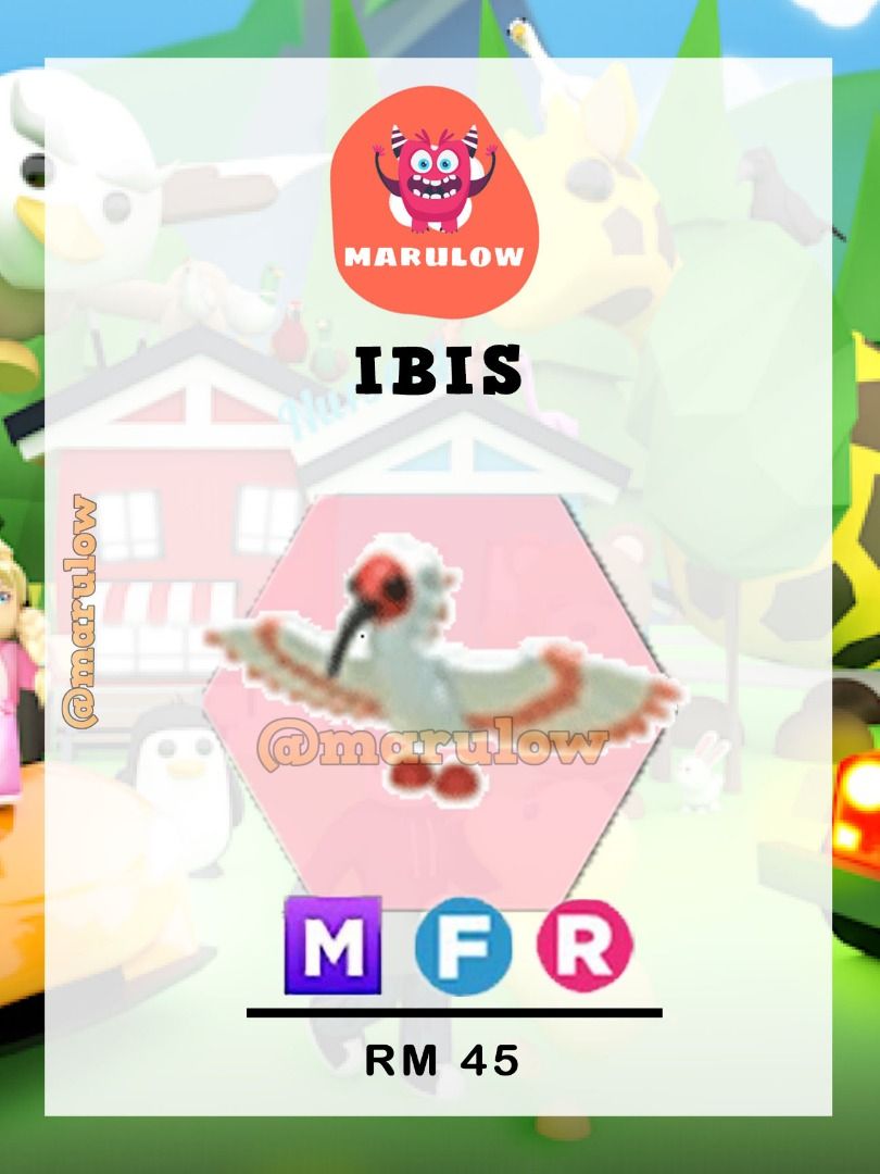 Adopt Me -Ibis MFR ( Roblox ), Video Gaming, Gaming Accessories, In ...