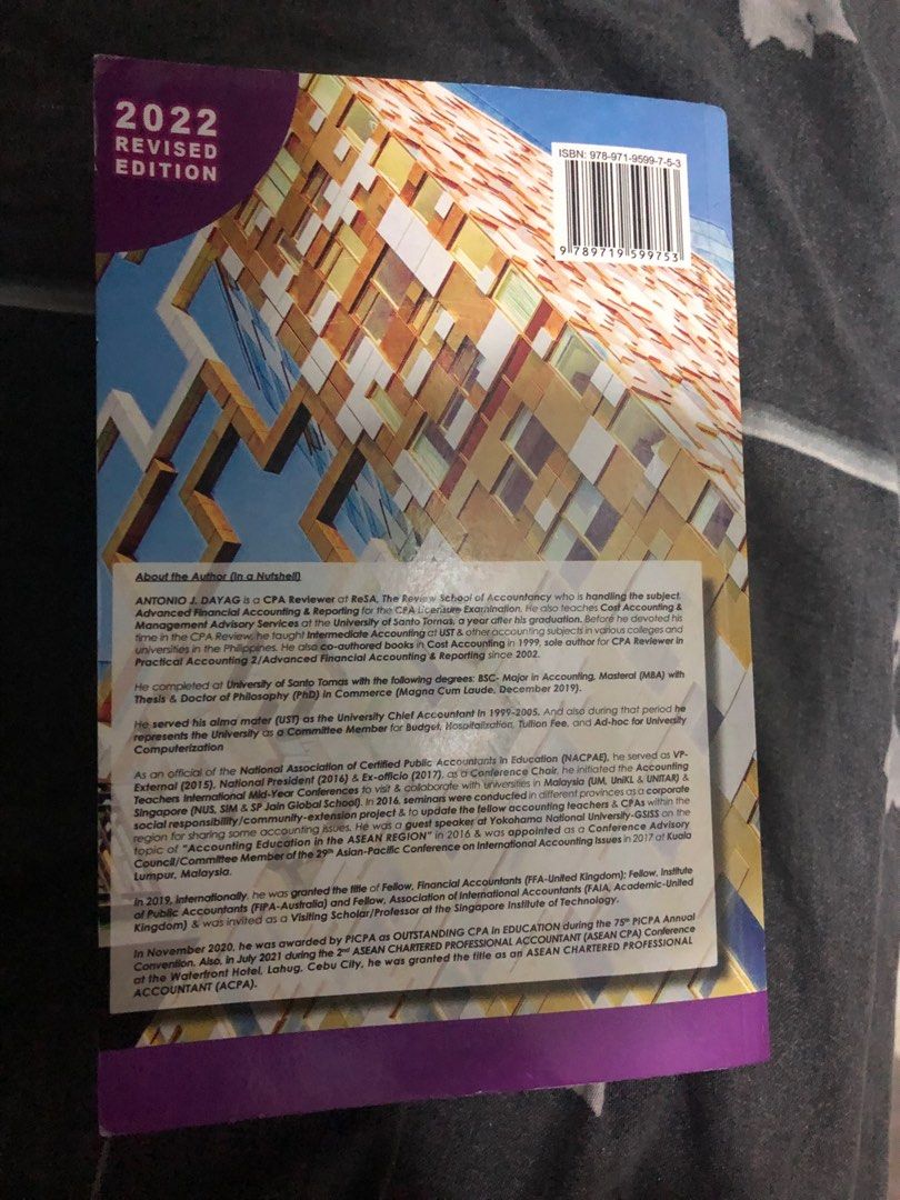 Advanced Accounting (AFAR) by Dayag 2022 on Carousell