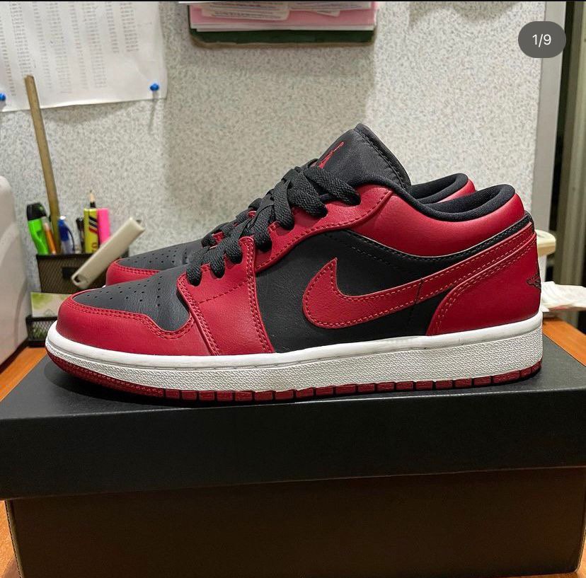 Air Jordan low 1 reverse bred, Men's Fashion, Footwear, Sneakers on ...