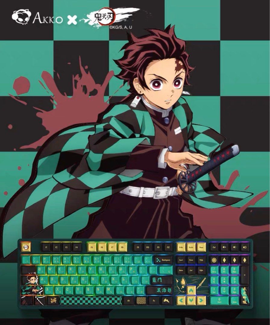Akko DEMON SLAYER TANJIRO KAMADO / KEYBOARD LAPTOP / PC / USB TYPE C ...