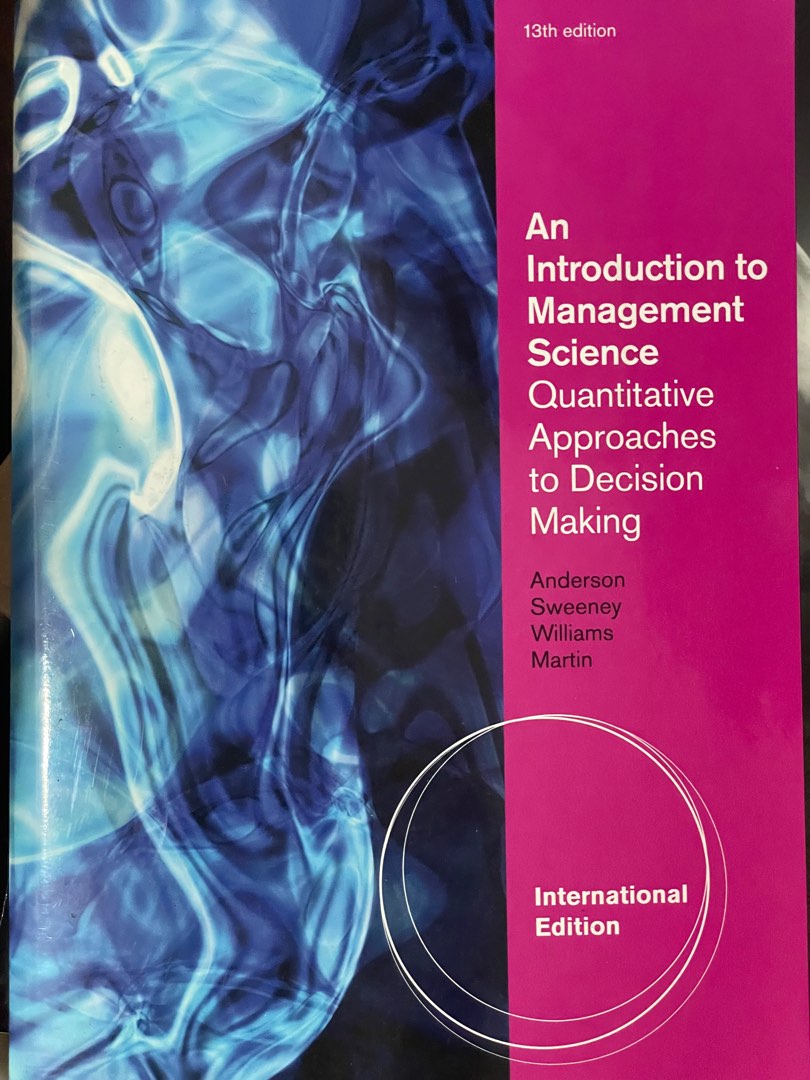 An introduction to management science : Qualitative approaches to ...