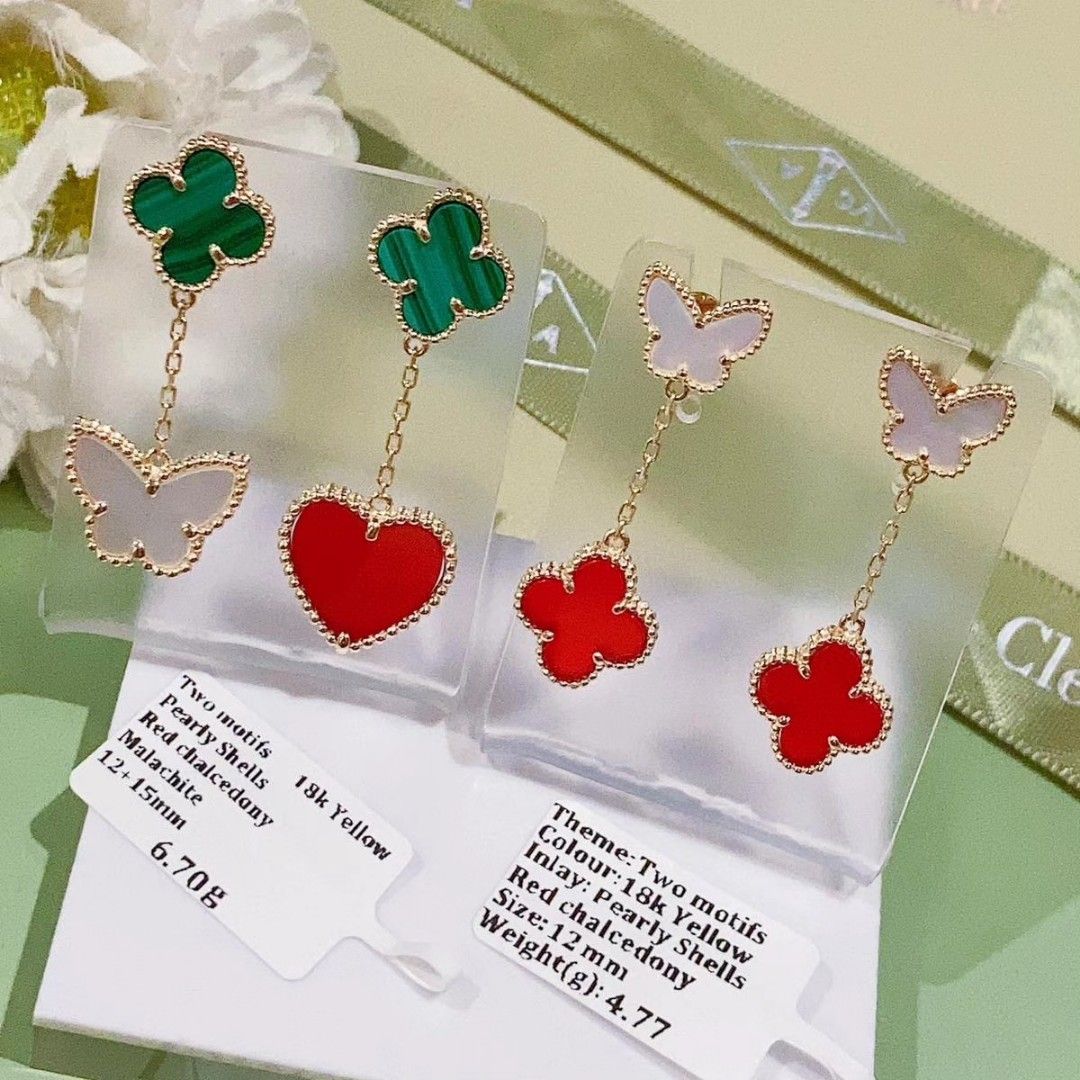 Asstd. Motifs Vca Dangling Earring 18k Gold HKS. on Carousell