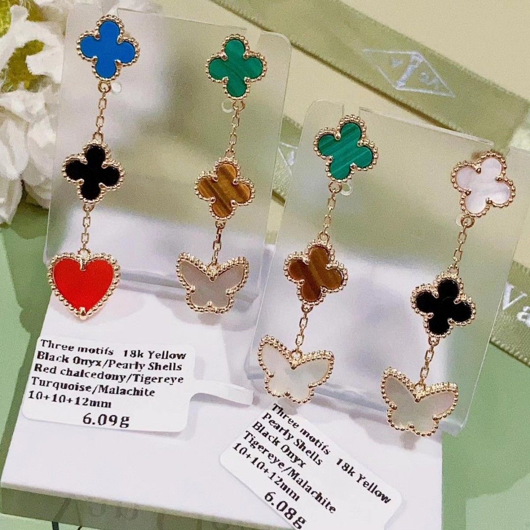 Asstd. Motifs Vca Dangling Earring 18k Gold HKS. on Carousell