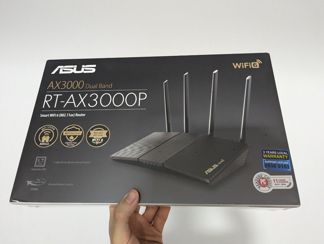 Asus RT-AX3000P AX3000 Dual Band Smart WiFi 6 (802.11ax) Router ...