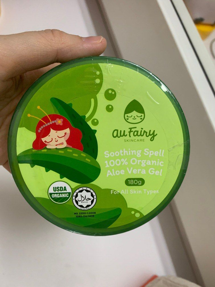 AU FAIRY SOOTHING ALOE VERA GEL 180G 100% ORGANIC ALOE VERA GEL (HALAL ...