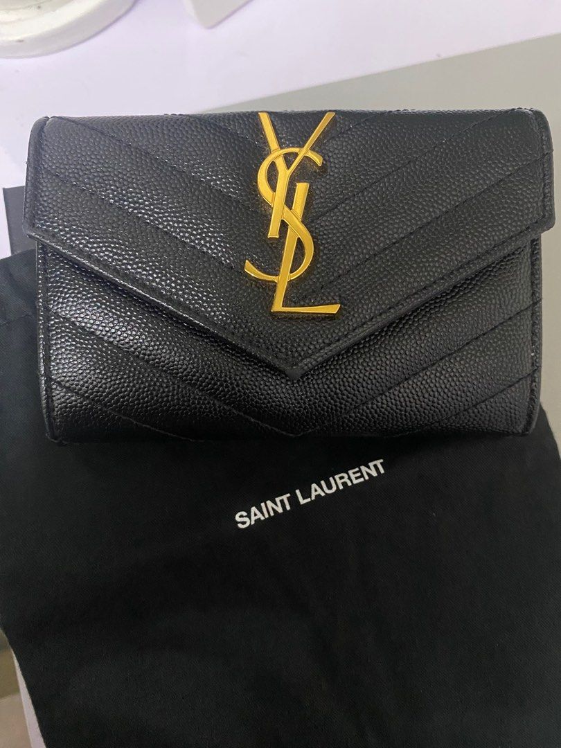 Authentic YSL Envelope Wallet with inclusions, Luxury, Bags & Wallets ...