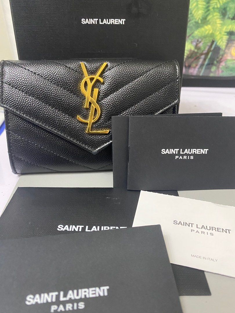 Authentic YSL Envelope Wallet with inclusions, Luxury, Bags & Wallets ...
