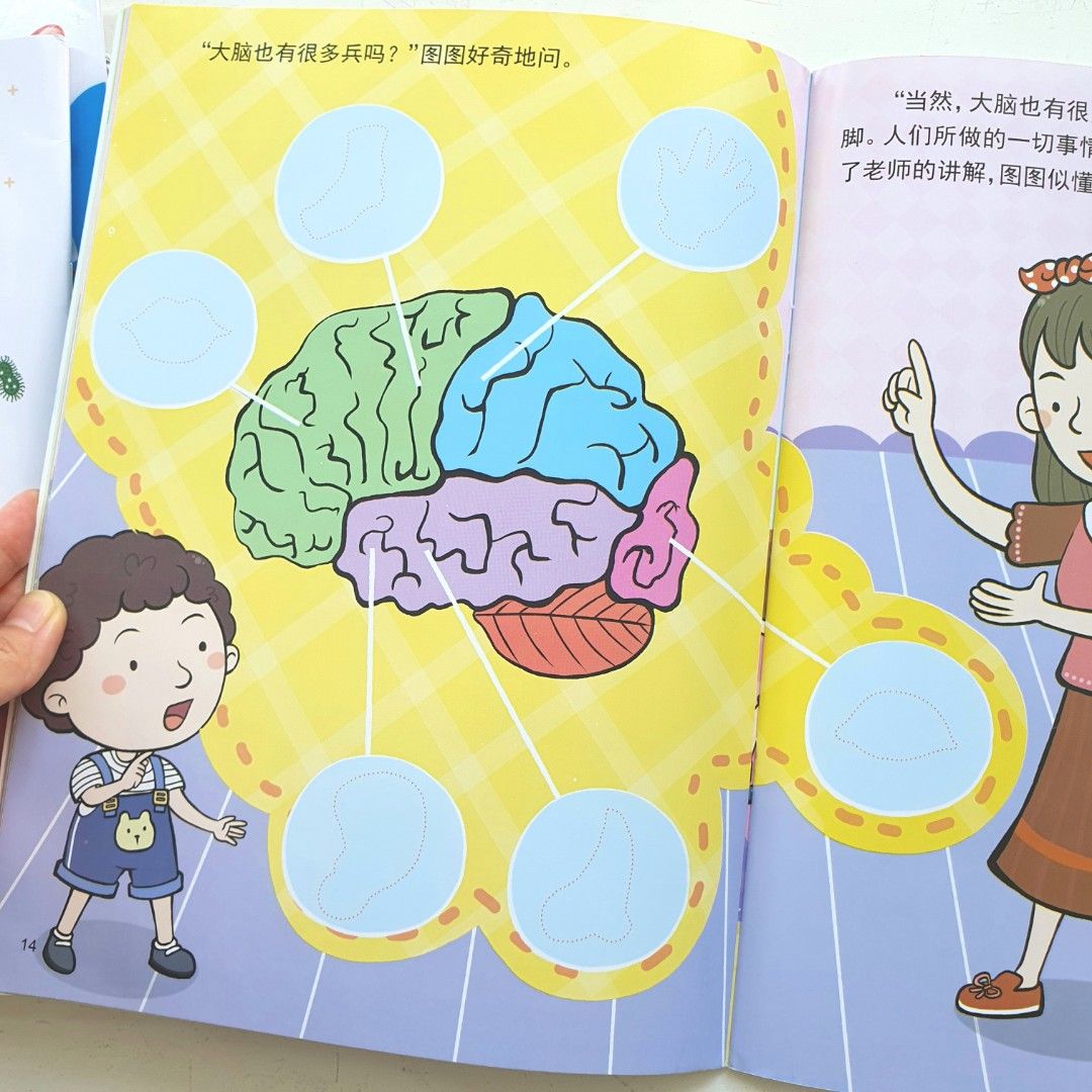 Big book of human body, sticker activity books set, Hobbies & Toys ...