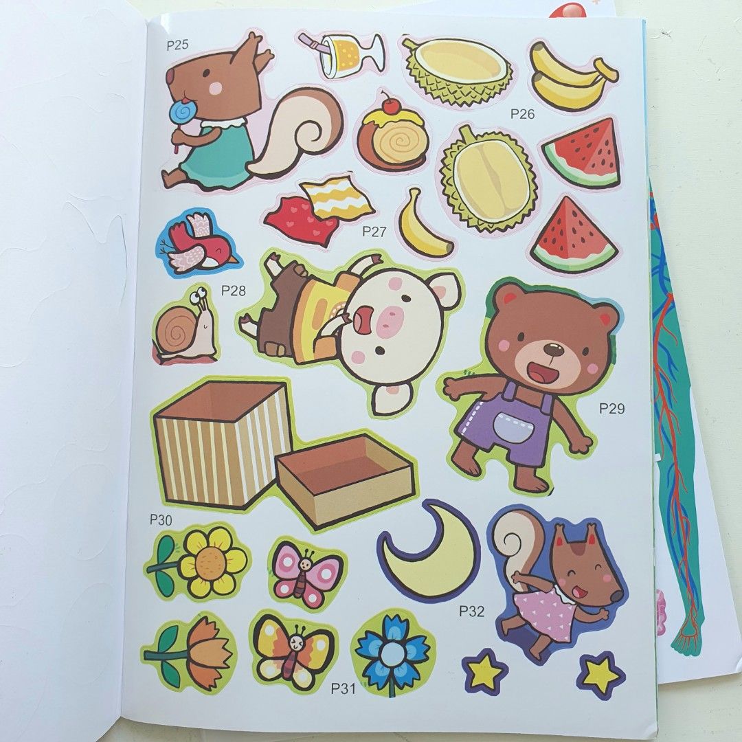 Big book of human body, sticker activity books set, Hobbies & Toys ...