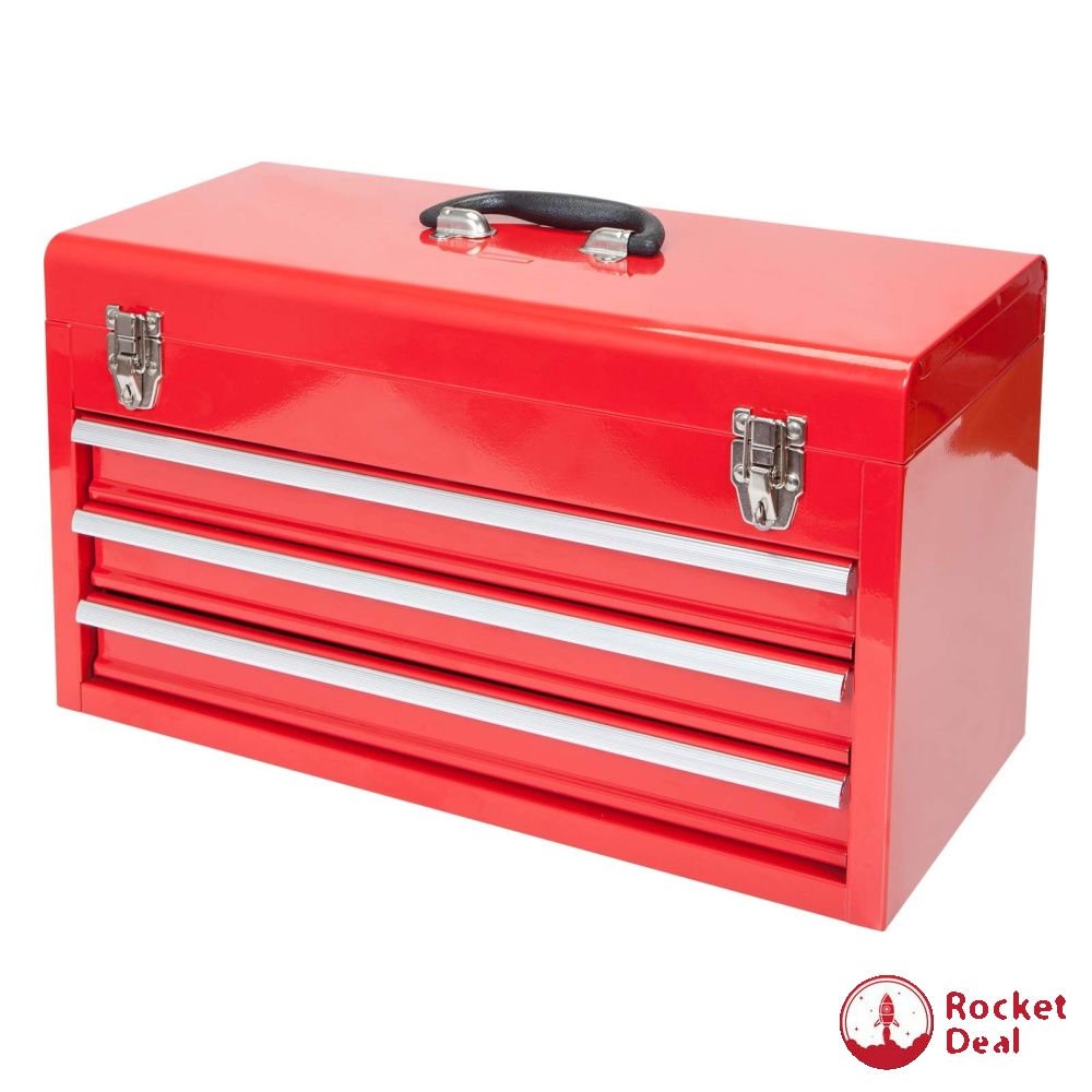 BIG RED ANTBD133-XB Torin 20" Portable 3 Drawer Steel Tool Box with ...