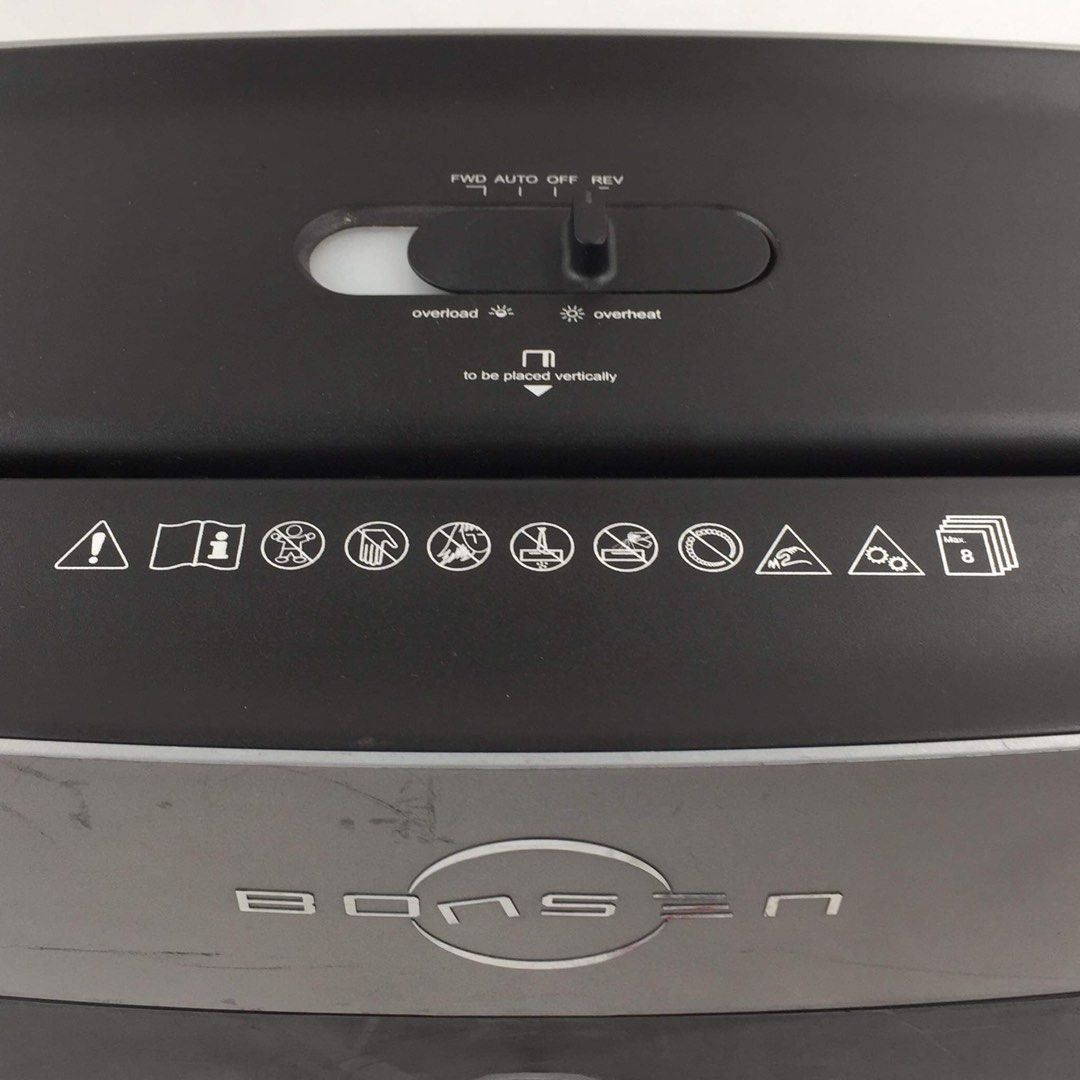 BONSEN 8 Sheet Cross-Cut Paper Shredder for Home Office Use, Computers ...