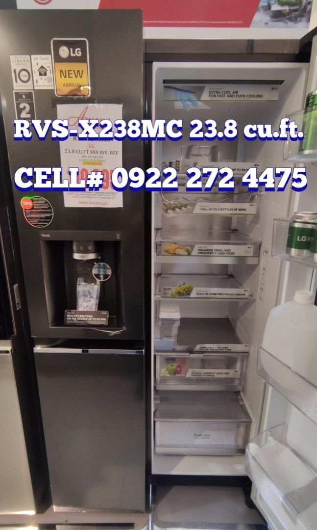 Brand New LG RVS-X238MC 23.8 cu.ft. Side by Side Refrigerator Instaview ...