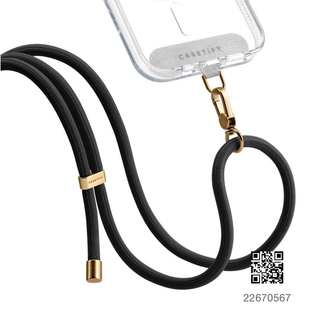 Brand new sealed casetify Rope Crossbody Strap Black (Gold), Mobile ...
