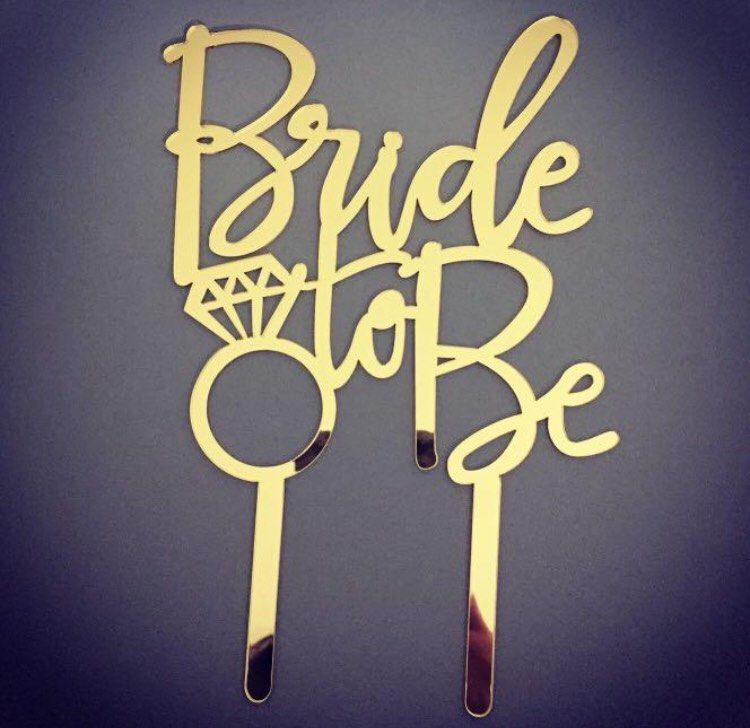 Bride to be Acrylic Cake Topper, Hobbies & Toys, Stationary & Craft ...