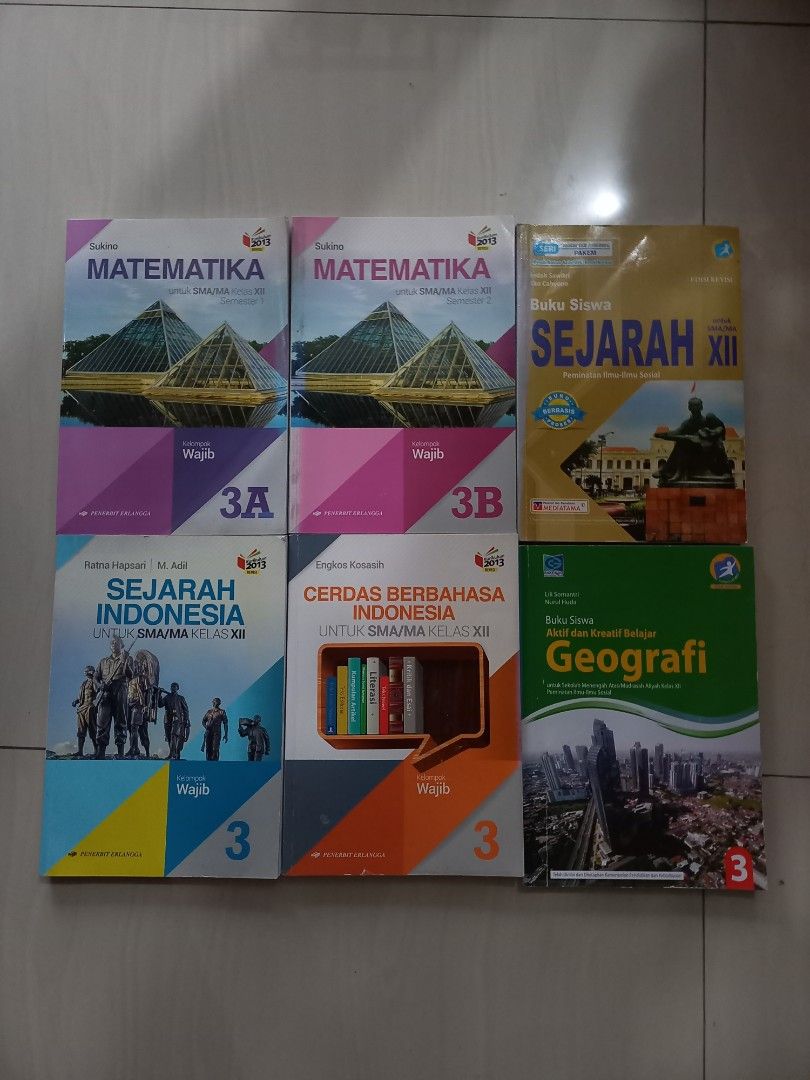Buku paket pelajaran kelas 12/3 SMA/buku paket matematika/sejarah ...