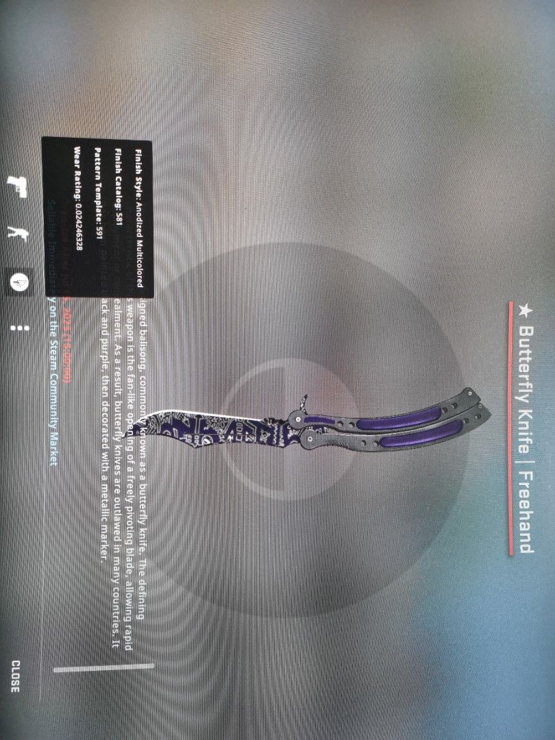 Butterfly Knife Freehand FN, Video Gaming, Gaming Accessories, In-Game ...