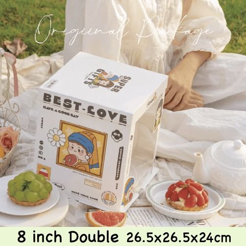 Cake Box Comic Art Cartoon Cake Packaging Gift Box, Furniture & Home ...