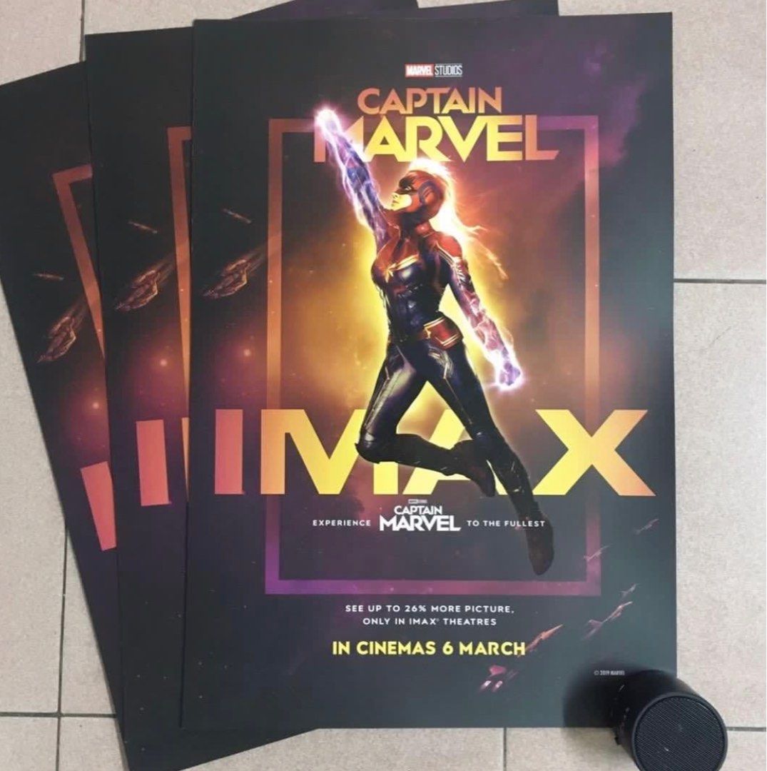 CAPTAIN MARVEL MOVIE EXCLUSIVE OFFICIAL IMAX THEATER EDITION MINI ...