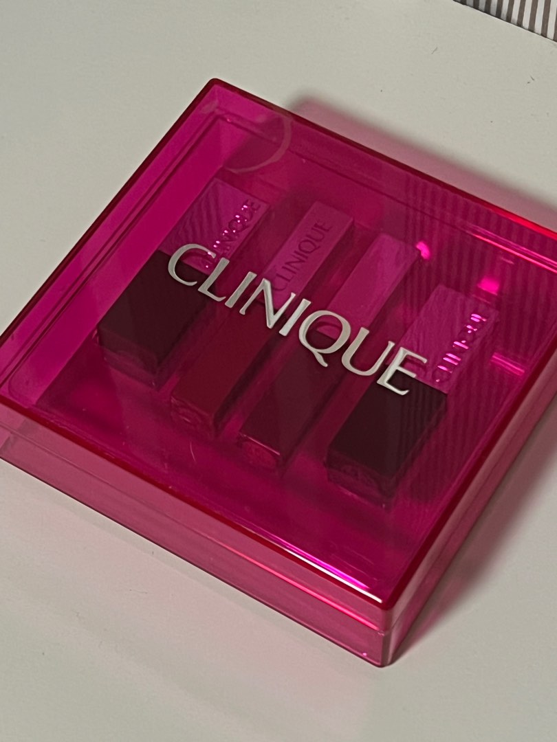 Clinique Mini Travel Lipgloss and Lipstick Set, Beauty & Personal Care ...