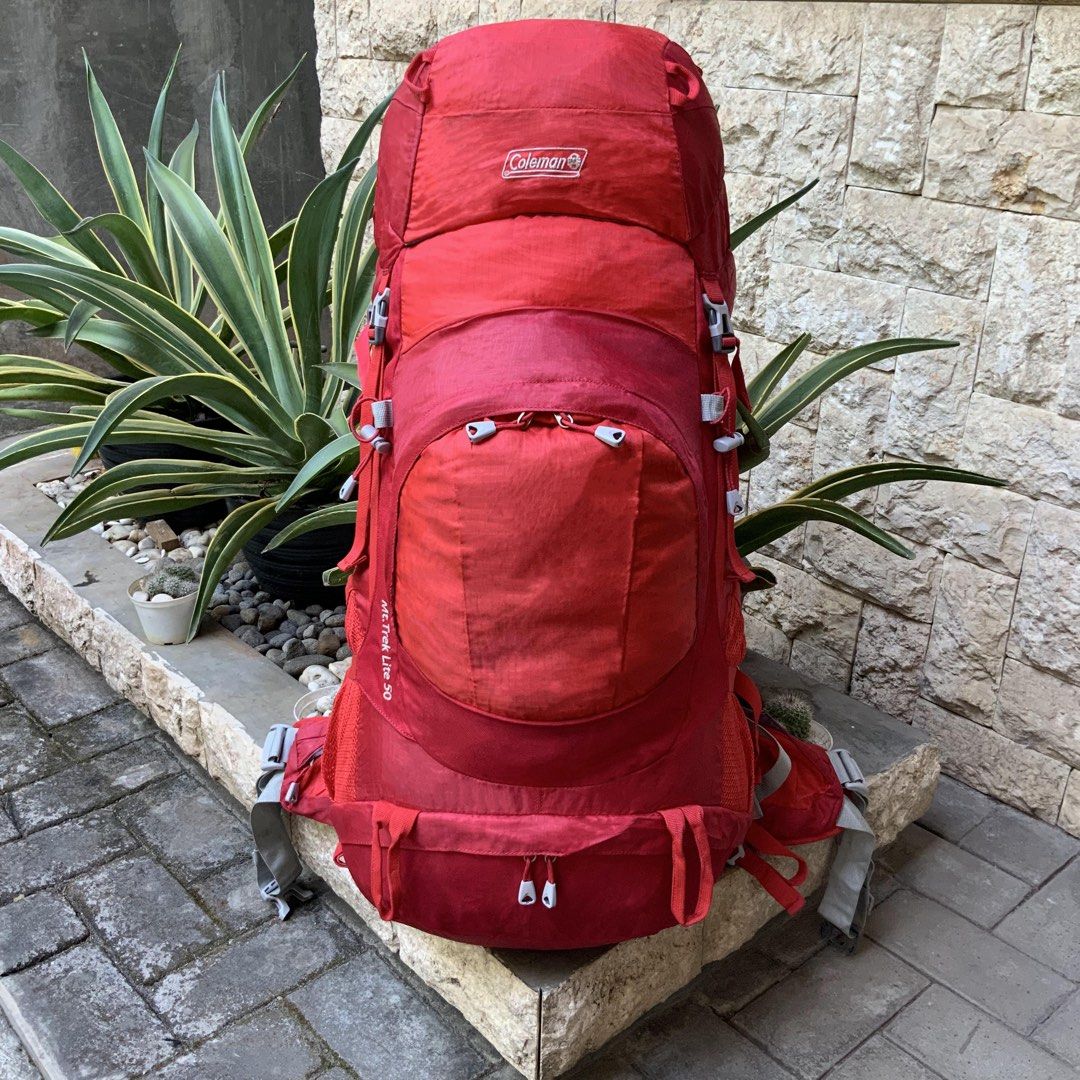 COLEMAN MT.TREK LITE 50L BACKPACK CARRIER PACK, Fesyen Pria, Tas ...