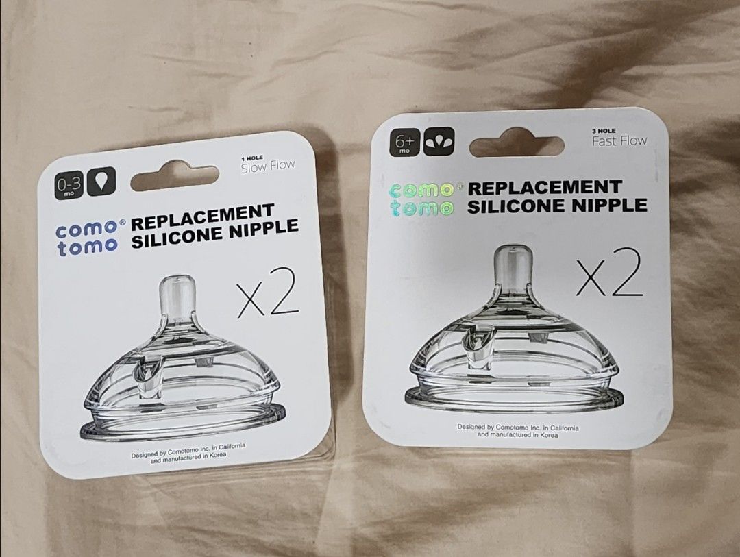 Comotomo Nipple Replacements - slow flow, Babies & Kids, Nursing ...