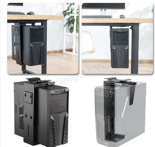 CPU Holder Under Desk Mount Adjustable Wall PC Stand Heavy Duty ...