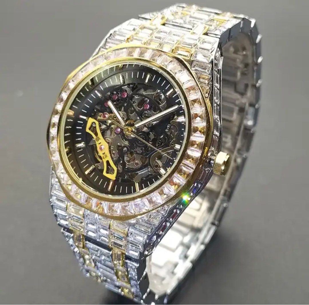 FULLY ICED OUT AP STYLE SKELETON DIAMOND WATCH, Luxury, Watches on ...