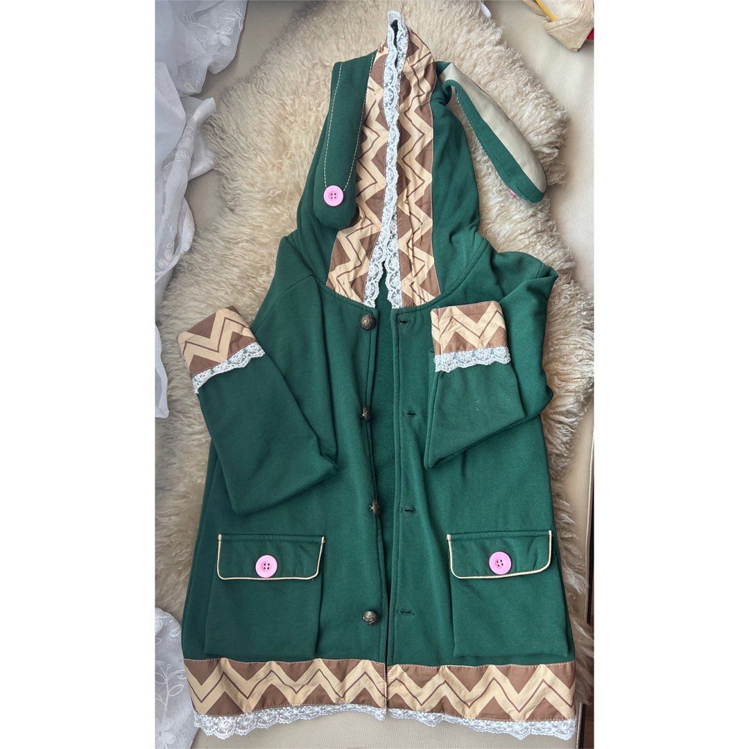 Date A Live Yoshino Green Rabbit Jacket Cosplay, Women's Fashion, Coats ...