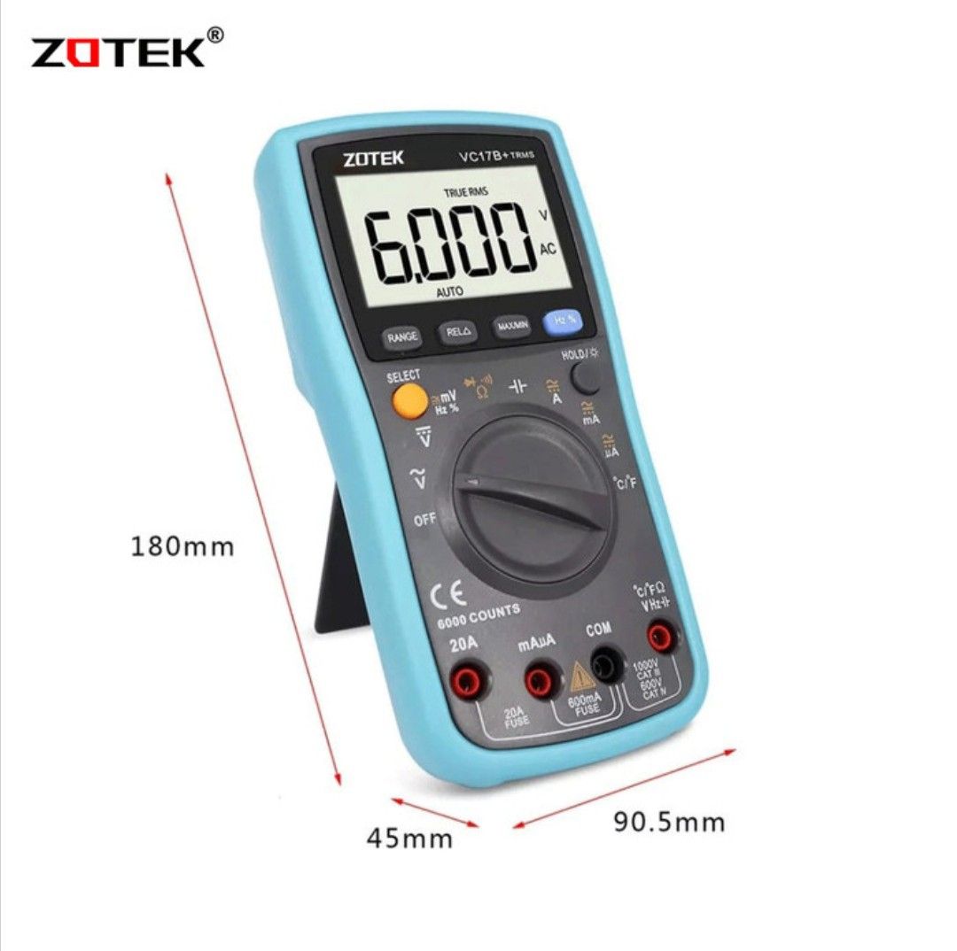 Digital Multimeter ZOTEK VC17B+ 6000 Counts Multitester Digital ...