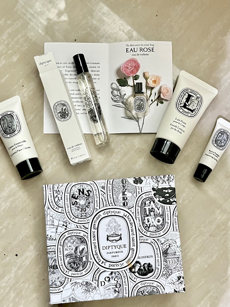 DIPTYQUE EAU DE TOILETTE SET FACE CREAM LOTION LIP BALM PERFUME, Beauty ...
