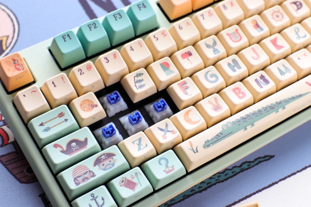 Ducky x Dimanche Peter Pan Neverland One 2 Pro White LED Dye Sub PBT ...