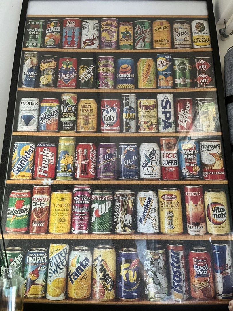 educa puzzle soft cans 1000 西班牙汽水罐砌圖拼圖1000, 興趣及遊戲, 玩具 & 遊戲類 - Carousell