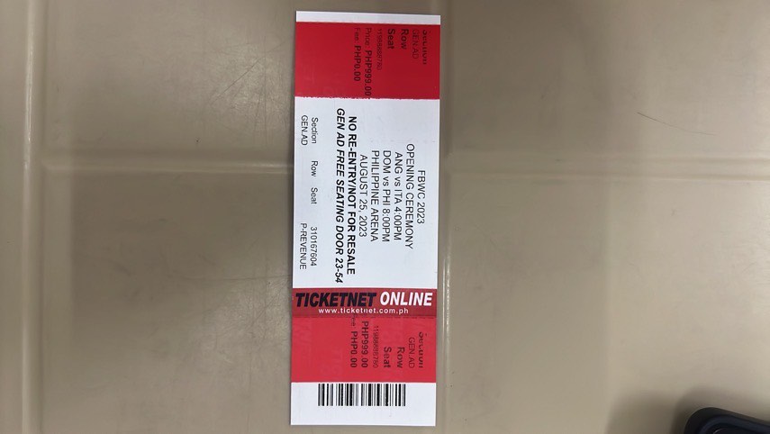 FIBA Opening Ceremony Gen Ad Tickets, Tickets & Vouchers, Event Tickets ...