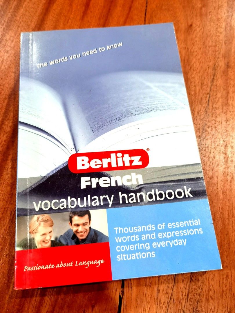 French Vocabulary Handbook Learn French Words Language Book, Hobbies ...