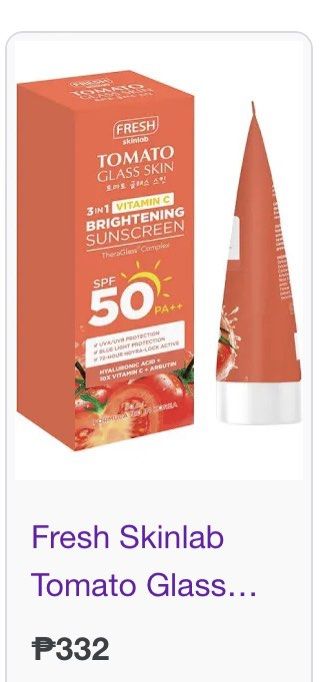 Fresh Skinlab Brightening sunscreen with free face wipes on Carousell