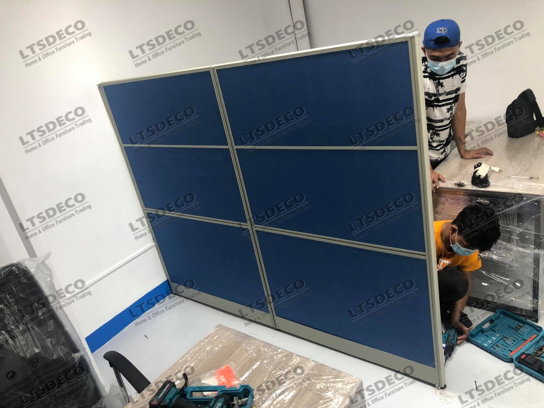 FULL FABRIC SCREEN PANEL DIVIDER OFFICE PARTITION on Carousell