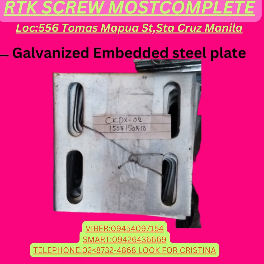 Galvanized Embedded steel plate on Carousell