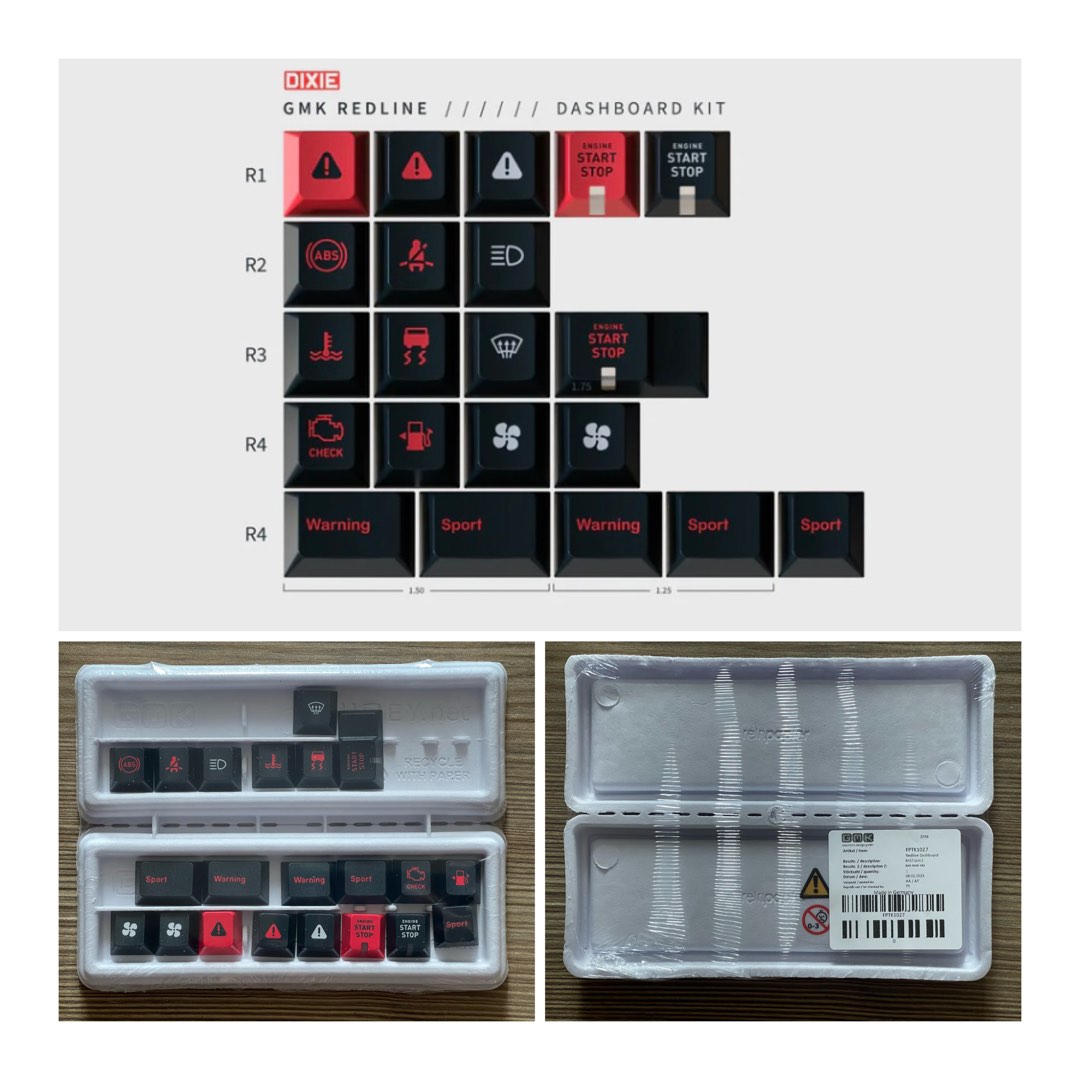 GMK Redline Kaycap Dashboard Kit - Novelties, 電腦＆科技, 商務用科技產品 - Carousell